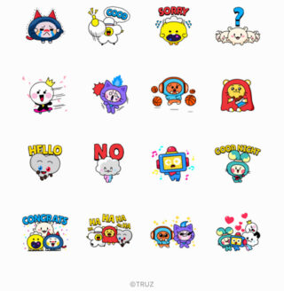 【無料】Amp up your day with TRUZ！【LINEスタンプ】 | 無料LINEスタンプまとめナビ